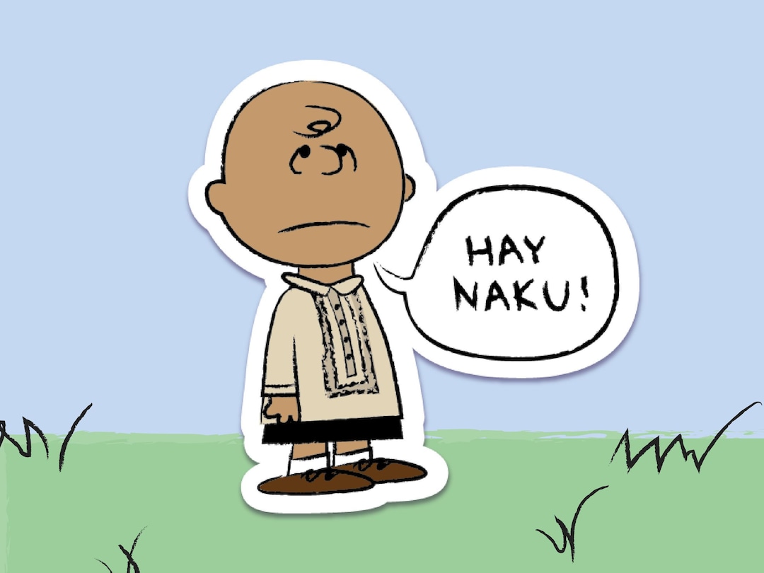 Filipino Charlie Brown Sticker - 'hay Naku' Cute Comic Design, Pinoy ...