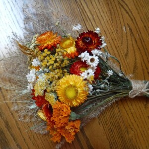 Fall Rustic Dried Flower Arrangement, Fall Dried Flower Bouquet, Baby ...