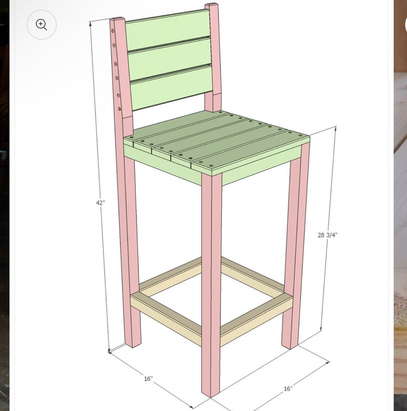 Wood Bar Stool /chair - Etsy