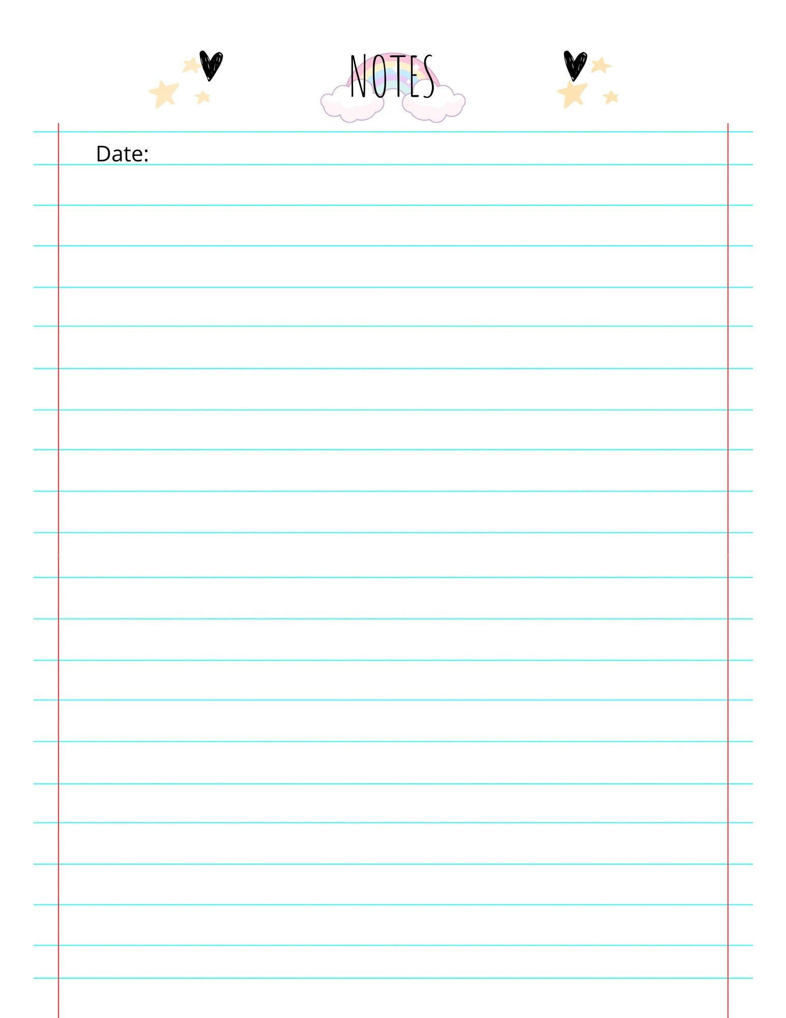 Unicorn and Rainbow Themed Printable Planner Bundle, Daily Planner ...