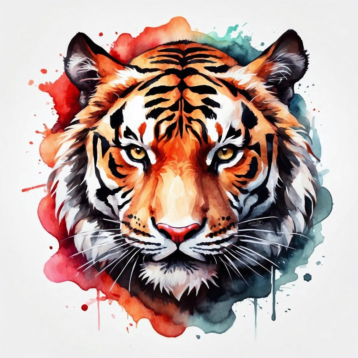 Water Color Animals Vol 1. | Colorful Animal Illustrations | Rainbow ...