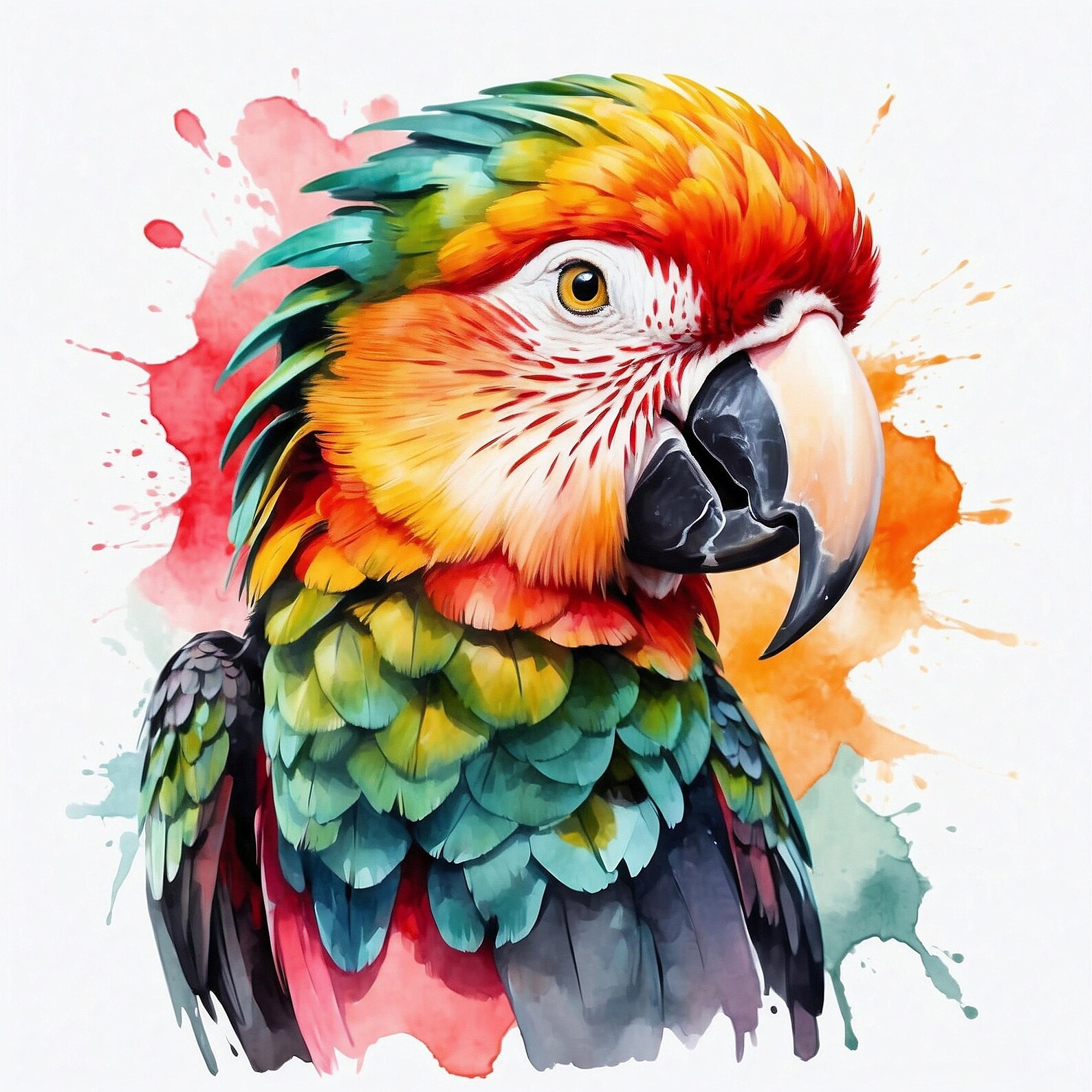 Water Color Animals Vol 1. | Colorful Animal Illustrations | Rainbow ...