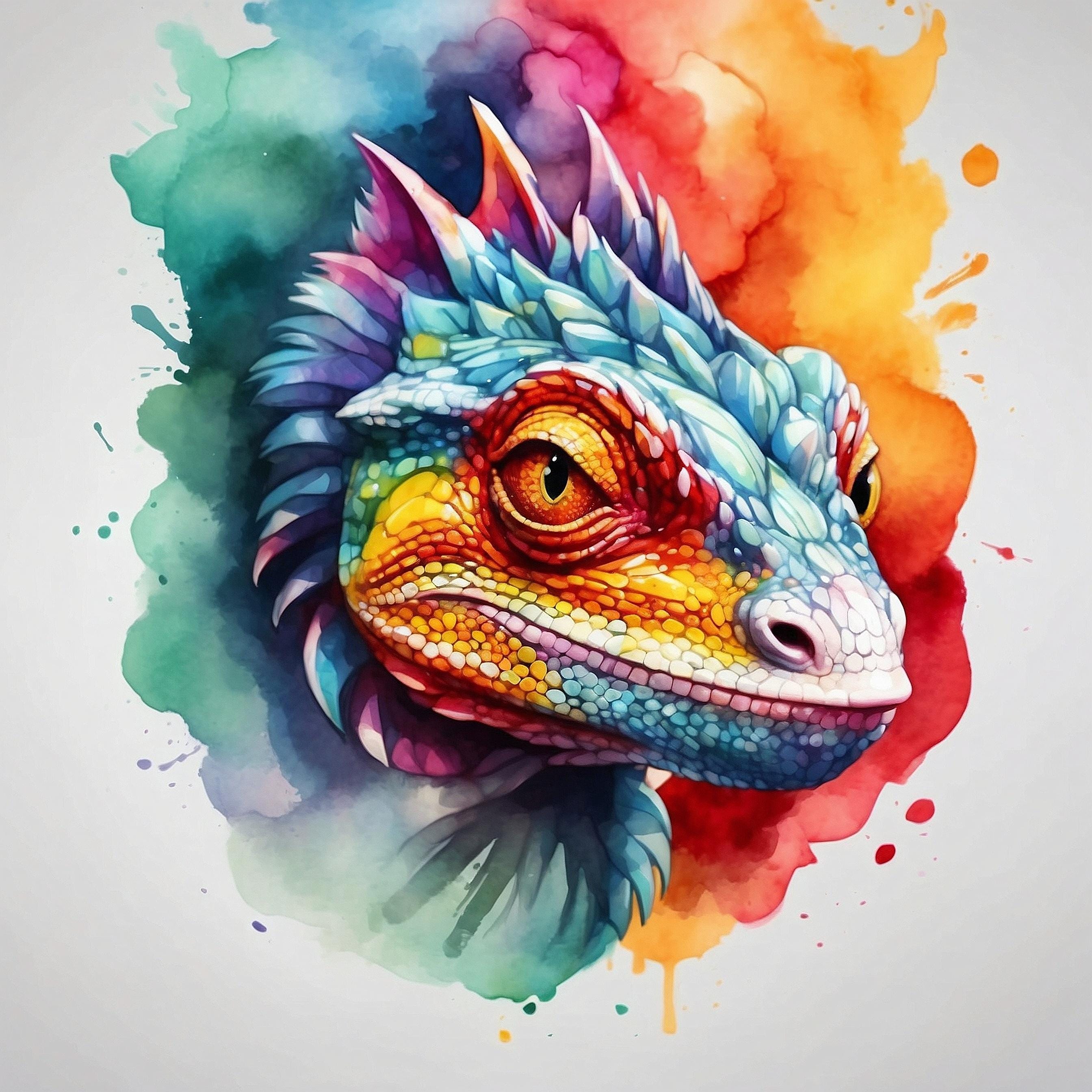 Water Color Animals Vol 1. | Colorful Animal Illustrations | Rainbow ...