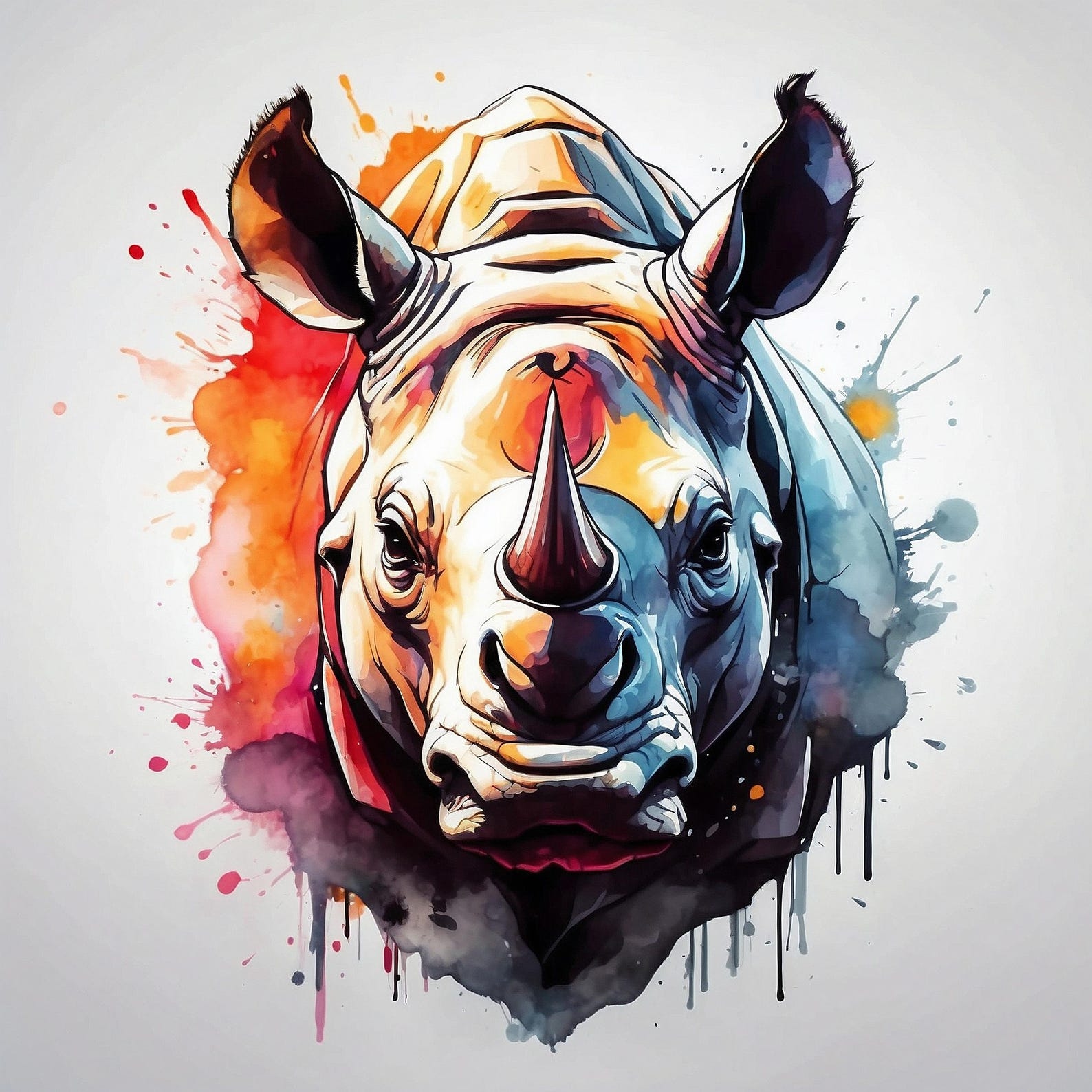Water Color Animals Vol 1. | Colorful Animal Illustrations | Rainbow ...