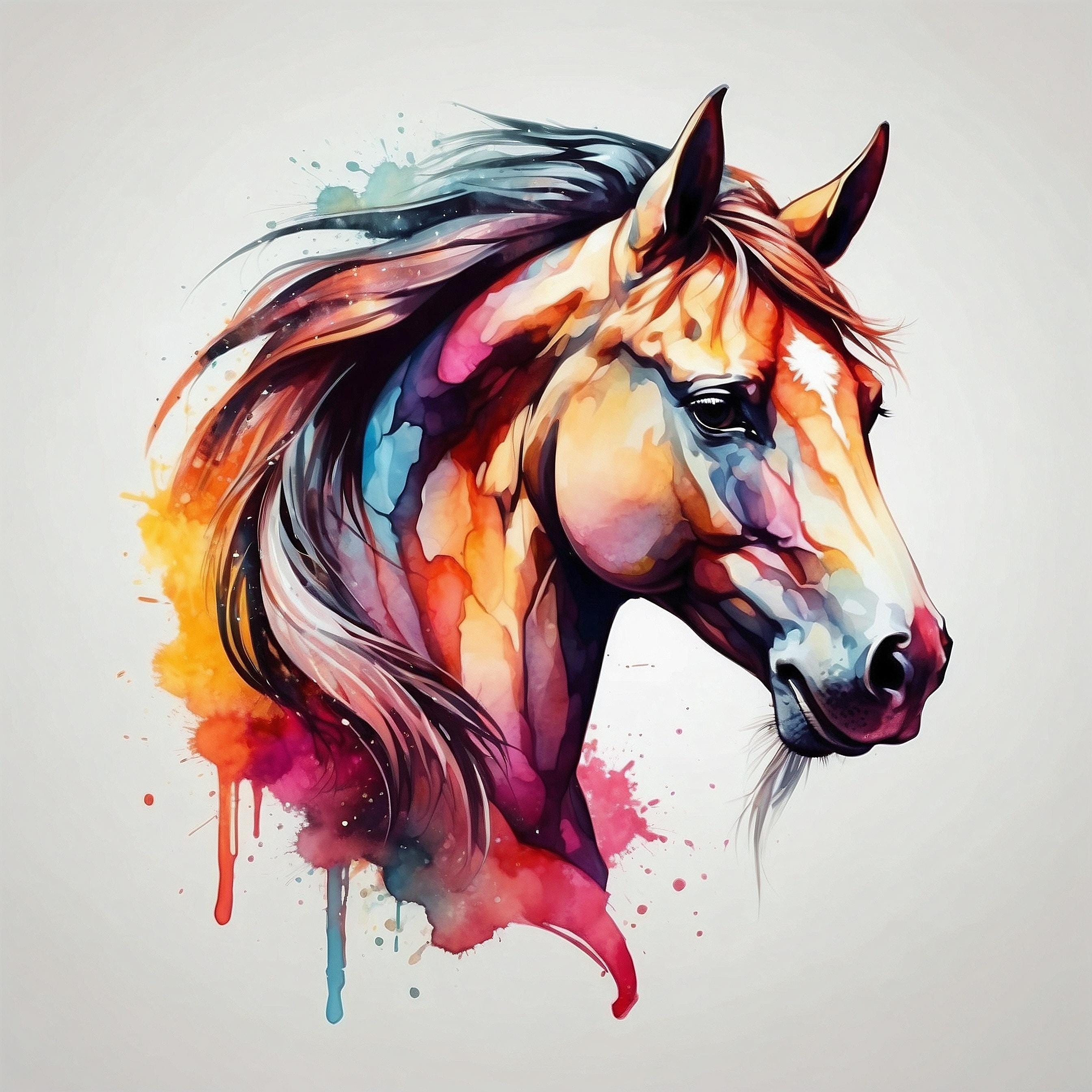 Water Color Animals Vol 1. Colorful Animal Illustrations Rainbow ...