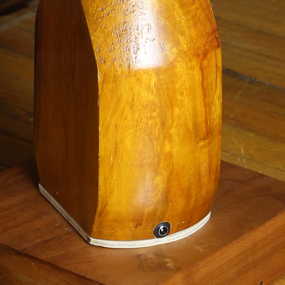 Handcrafted LED Table Lamp | Wood Turned Lamp Base | Rustic Style LED ...