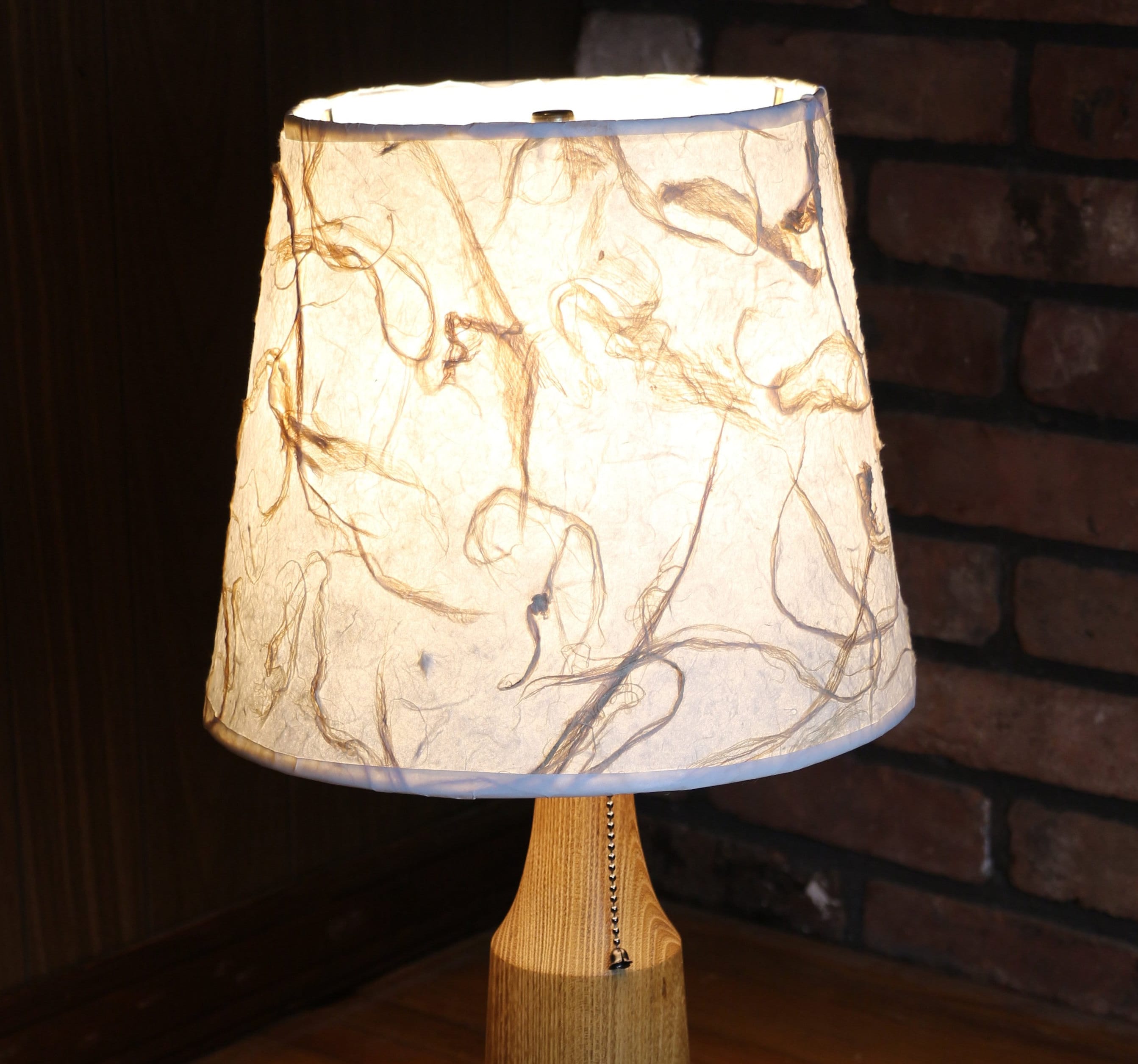 Handcrafted LED Table Lamp Wood Turned Lamp Base Rustic Style LED Lamp ...