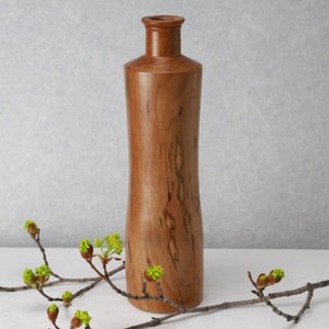 Ichirin Vase | Spalted Cherry | Hand Turned | Single Flower Arrangement ...