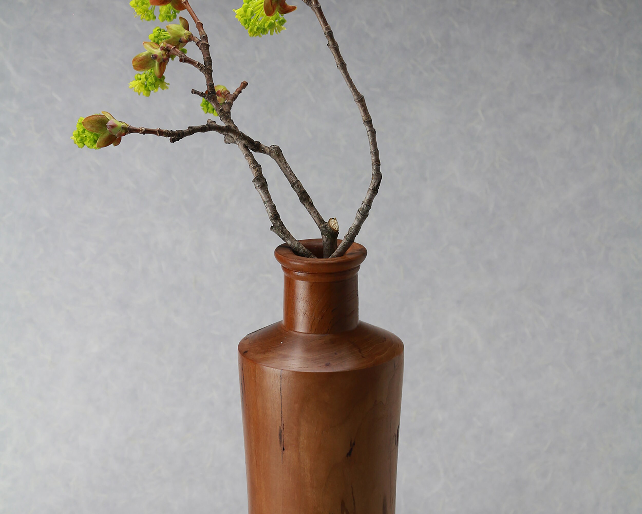 Ichirin Vase | Spalted Cherry | Hand Turned | Single Flower Arrangement ...