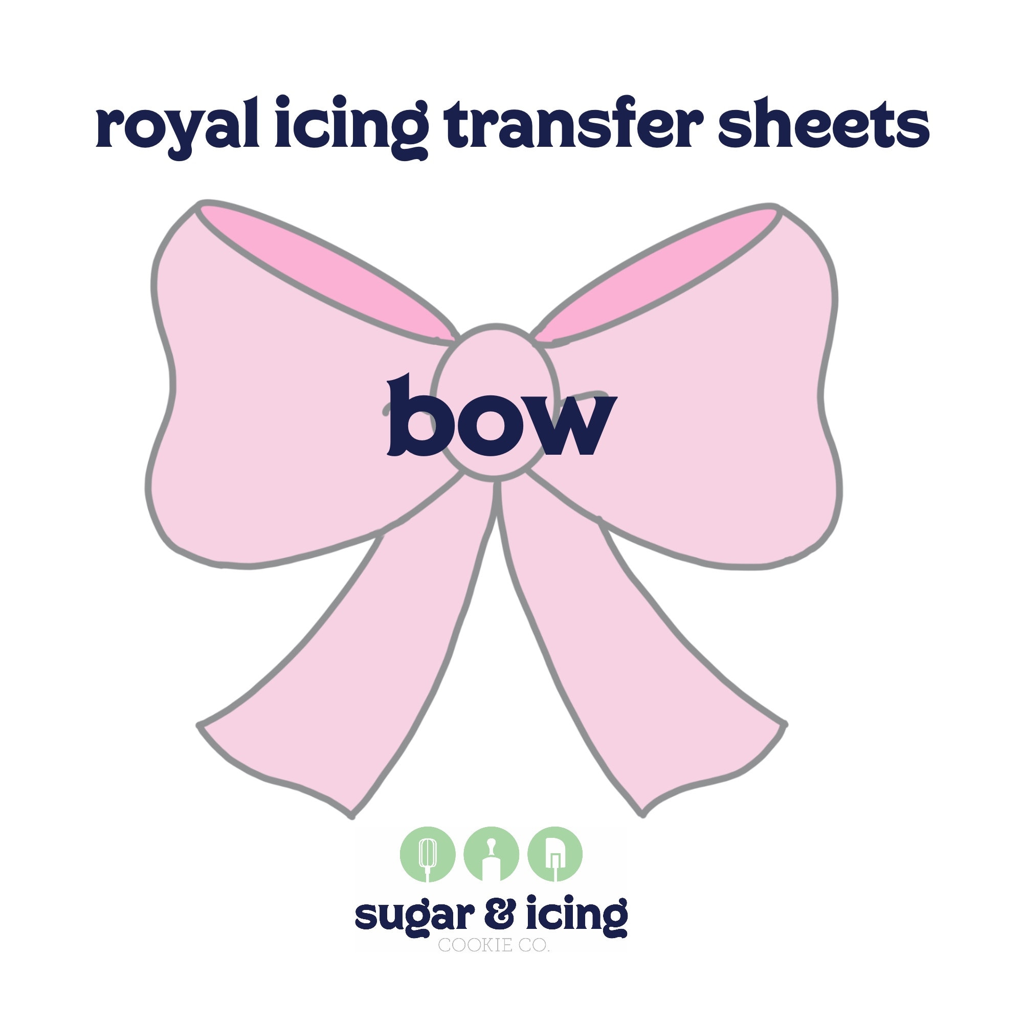 Bow - Royal Icing Transfer Sheets INSTANT DOWNLOAD - Etsy