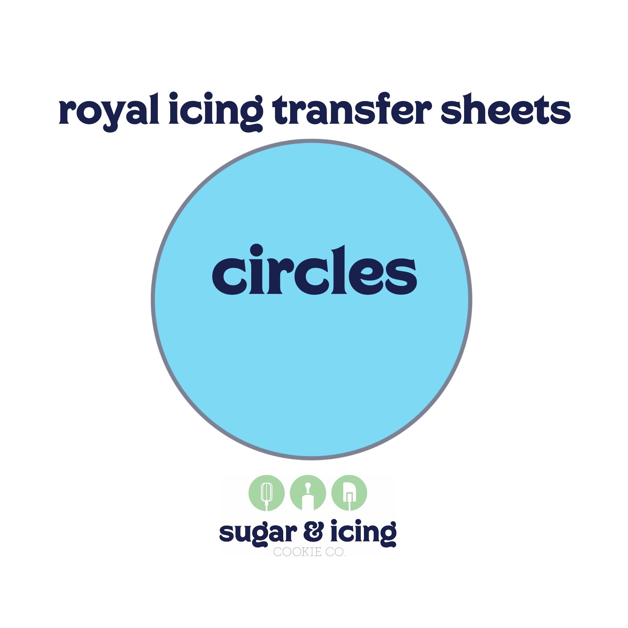 Circles - Royal Icing Transfer Sheet INSTANT DOWNLOAD - Etsy