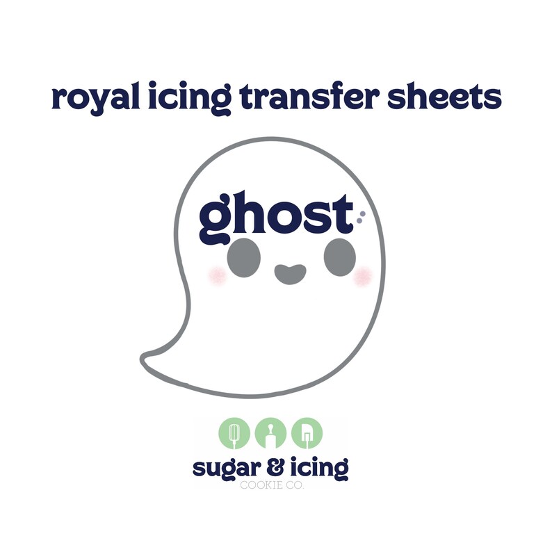 Ghosts - Royal Icing Transfers Template INSTANT DOWNLOAD - Etsy