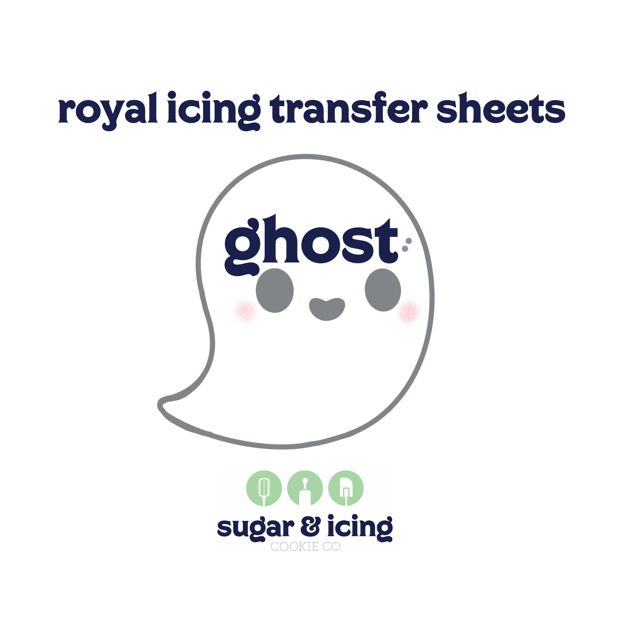 Ghosts - Royal Icing Transfers Template INSTANT DOWNLOAD - Etsy