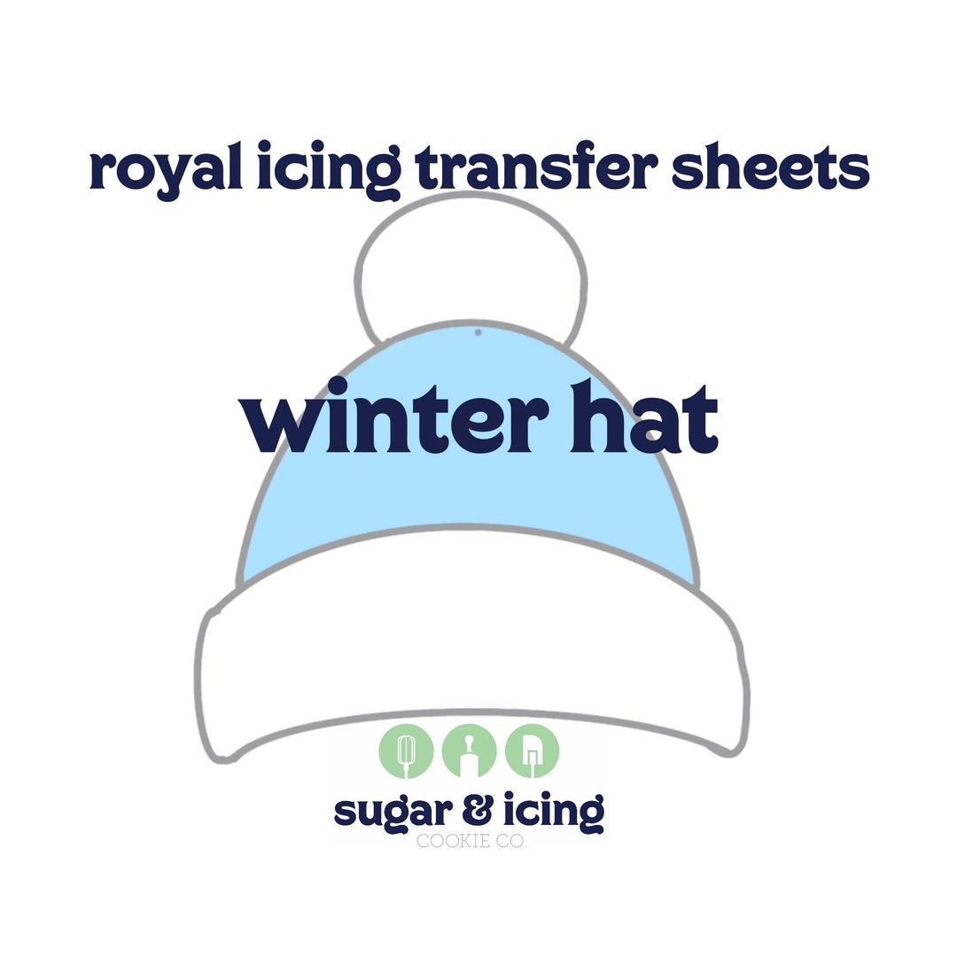 Winter Hat - Royal Icing Transfer Sheet - Etsy