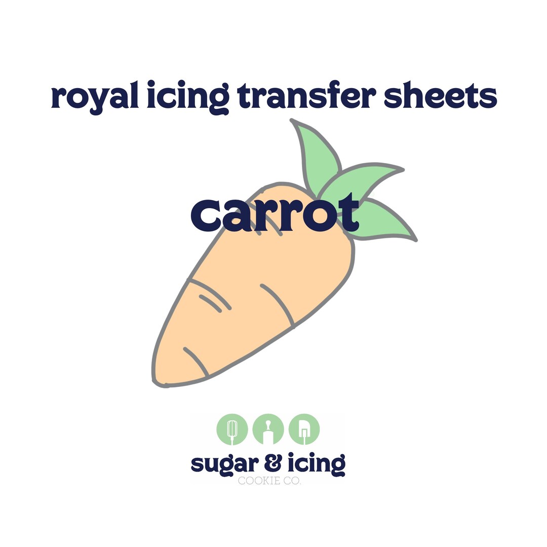 Carrot - Royal Icing Transfer Sheets - INSTANT DOWNLOAD - Etsy
