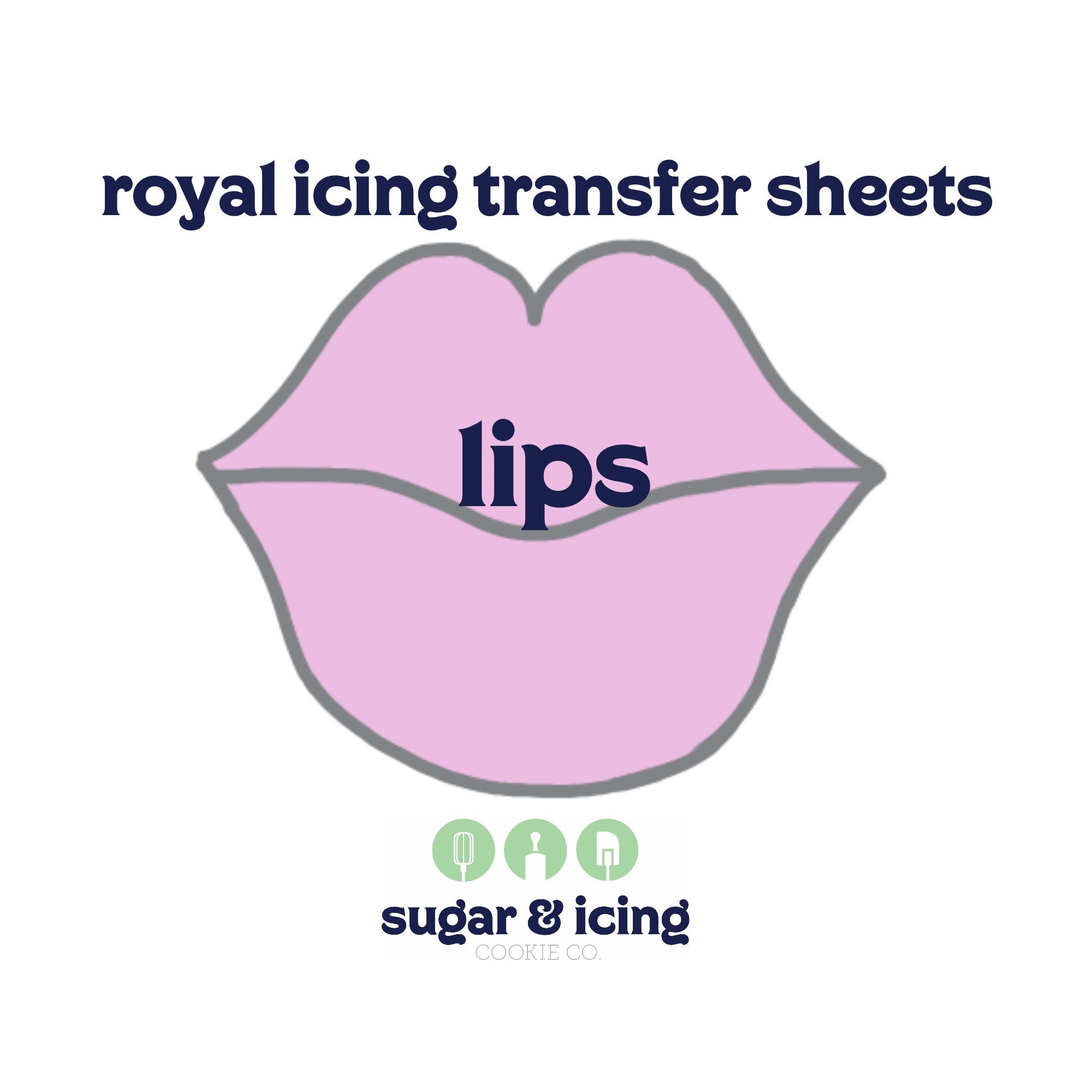Lips - Royal Icing Transfer Sheets INSTANT DOWNLOAD - Etsy