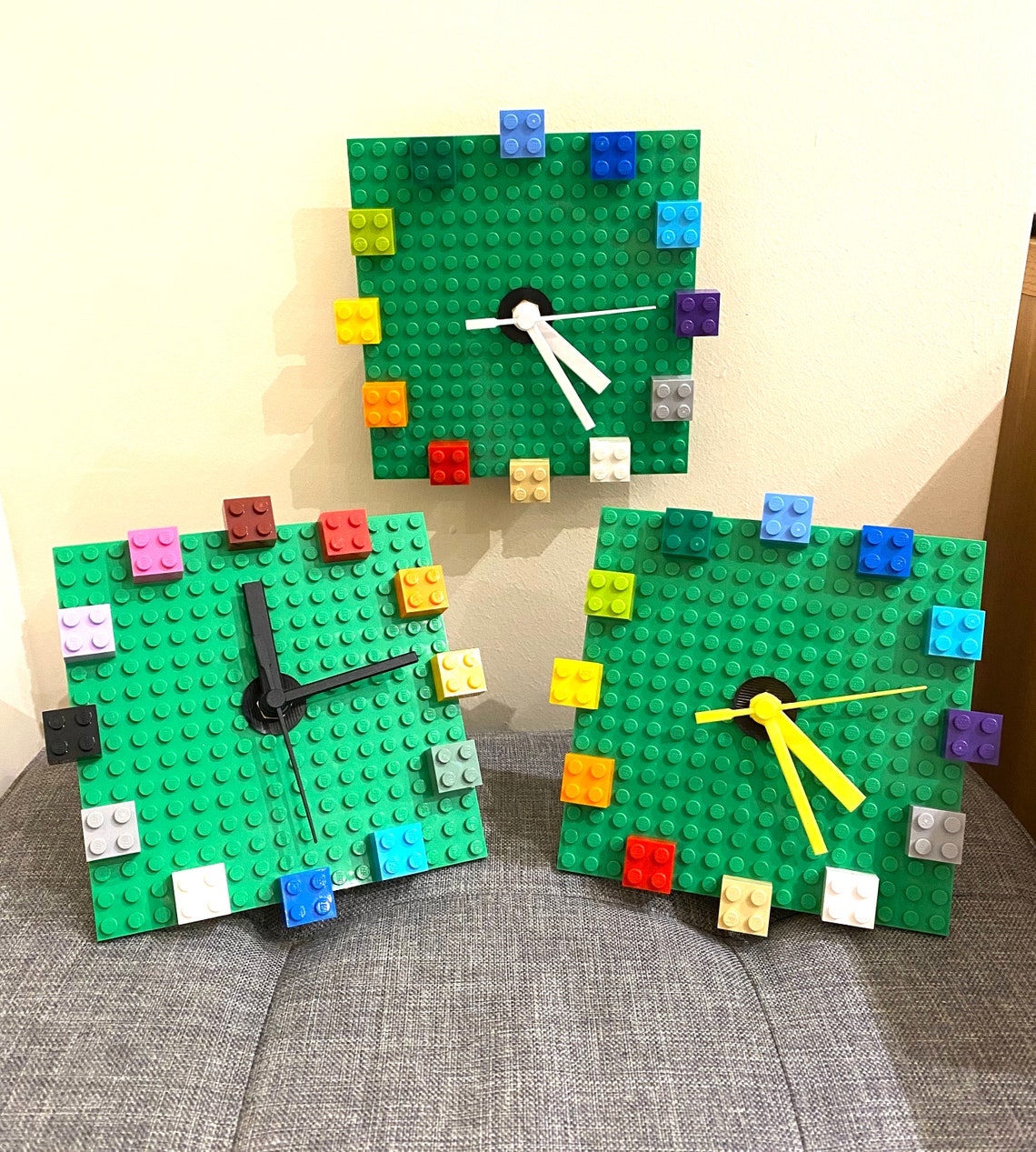 Small Lego wall clock | Etsy