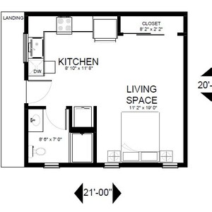 420 Square Foot | Studio House Construction Plans for Sale | PDF & CAD ...