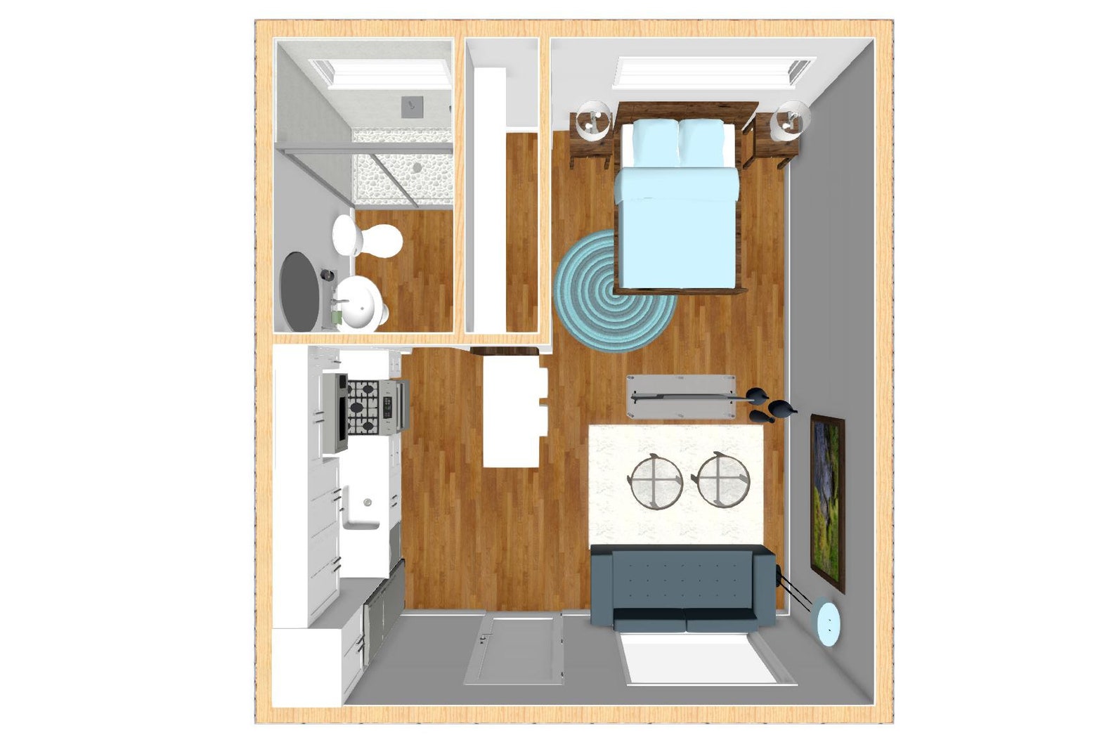371 Square Foot | Studio House Design Plans for Sale | PDF & DWG Files ...