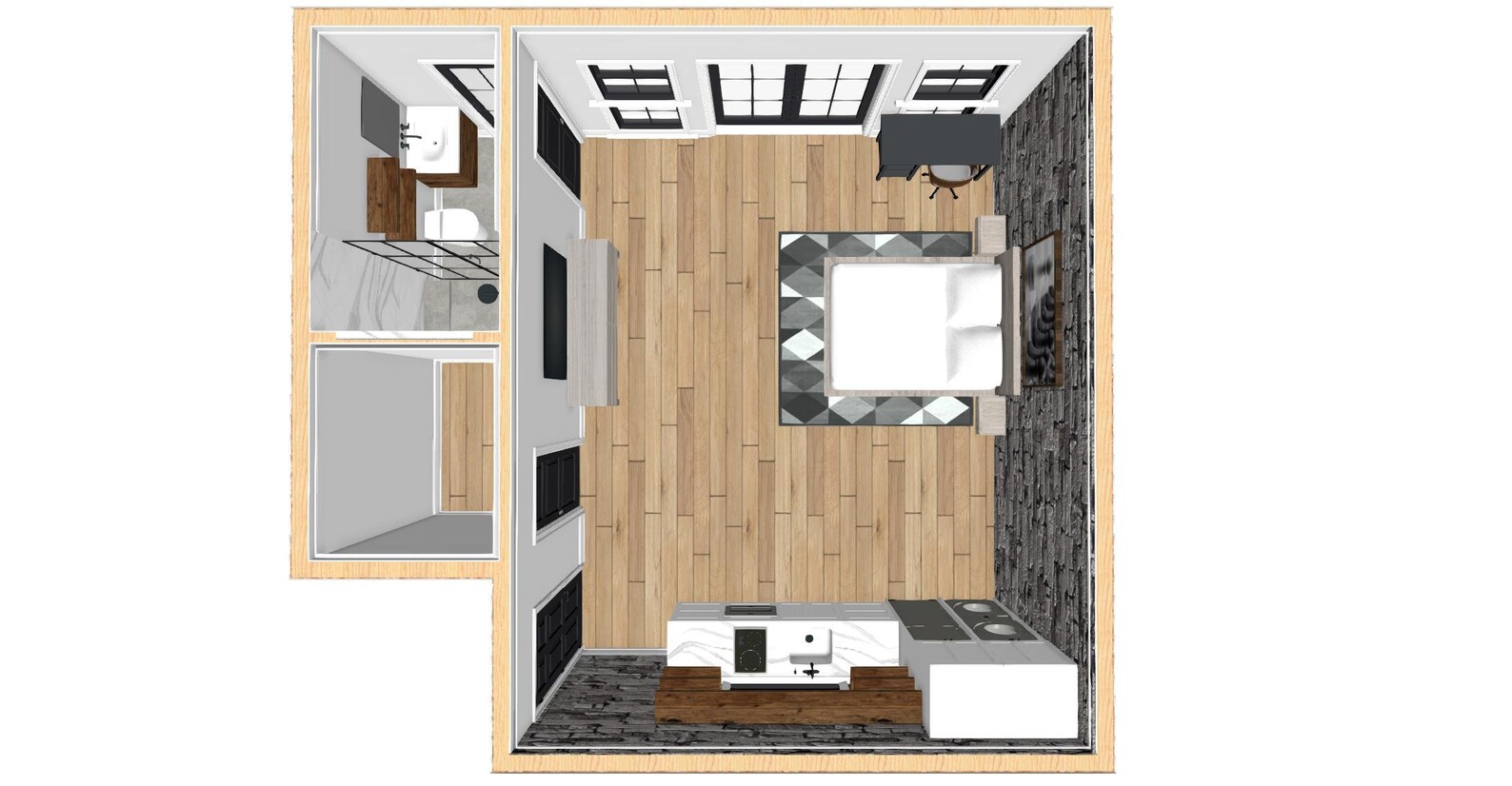 497 Square Foot | Studio House Design Plans for Sale | PDF & DWG Files ...