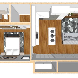 654 Square Foot | 1 Bed 1 Bath House Design Plans for Sale | PDF & DWG ...