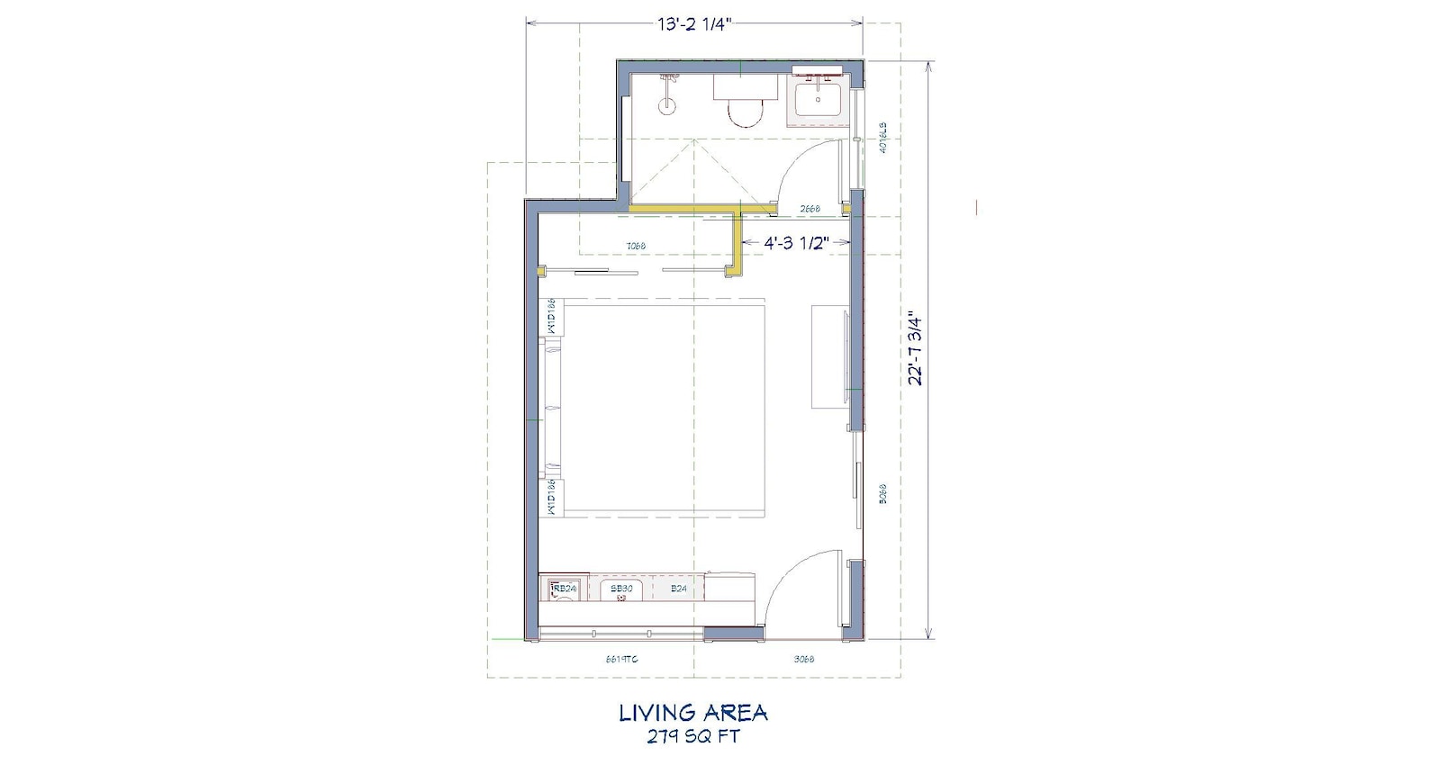279 Square Foot | Studio House Design Plans for Sale | PDF & DWG Files ...