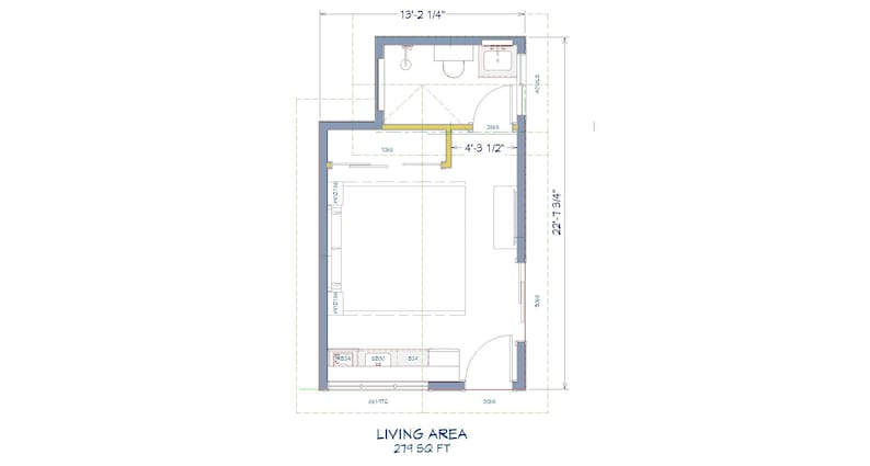 279 Square Foot | Studio House Design Plans for Sale | PDF & DWG Files ...