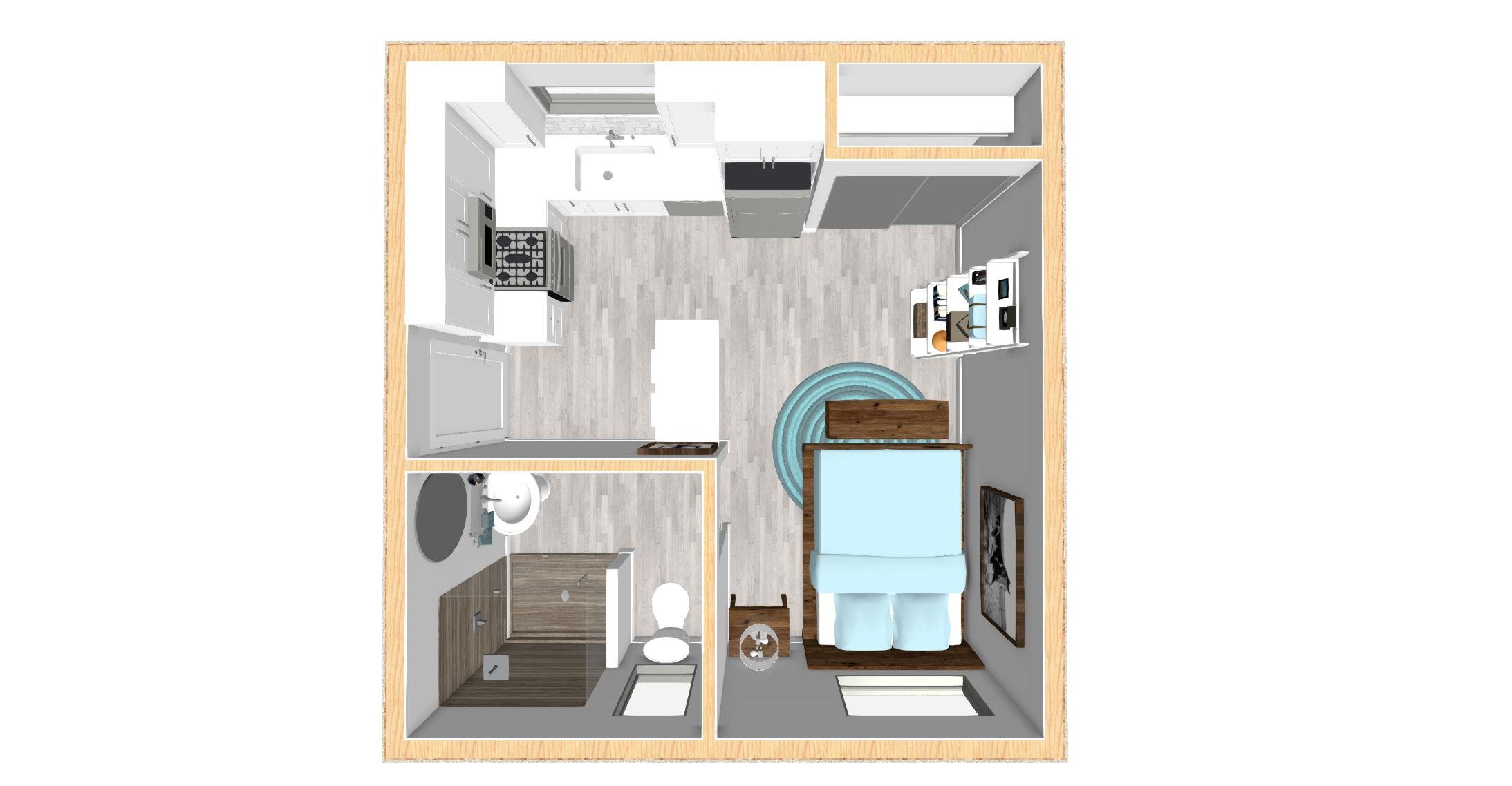 306 Square Foot | Studio House Design Plans for Sale | PDF & DWG Files ...