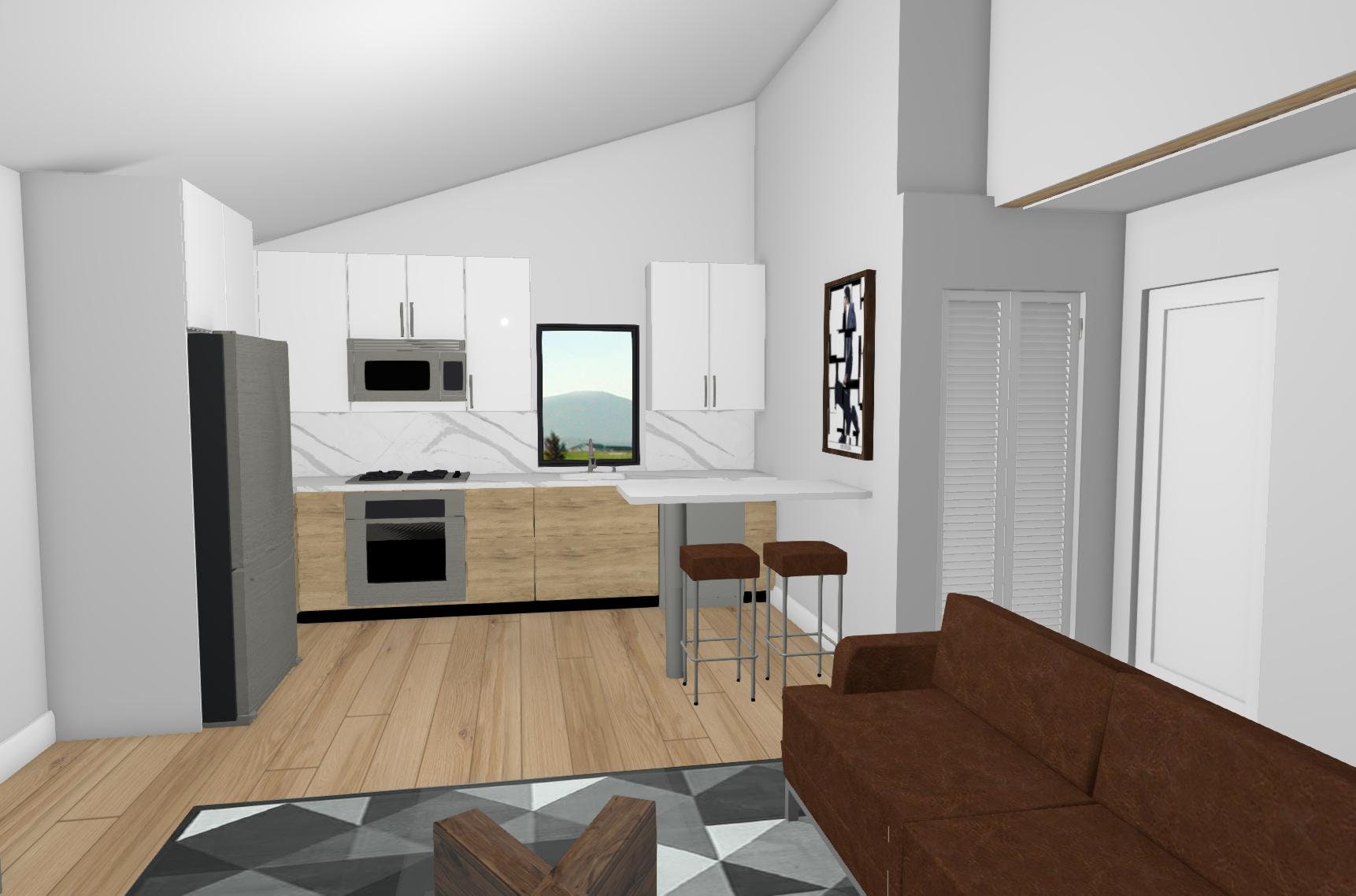 602 Square Foot | 1 Bed 1 Bath With Roof Deck House Design Plans for ...