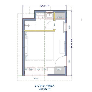 250 Square Foot | Studio House Design Plans for Sale | PDF & DWG Files ...
