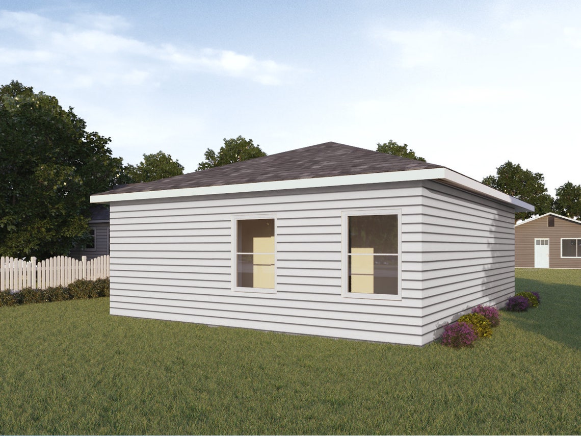 550 Square Foot | 1 Bed 1 Bath House Construction Plans for Sale | PDF ...