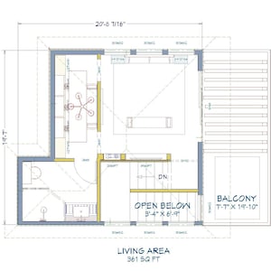 749 Square Foot | 1 Bed 1.5 Bath House Design Plans for Sale | PDF ...