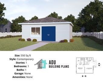 361 Square Foot Studio House Design Plans for Sale PDF & - Etsy