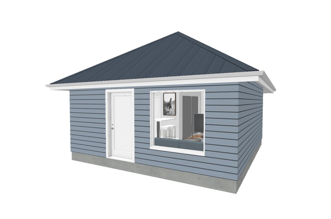 371 Square Foot | Studio House Design Plans for Sale | PDF & DWG Files ...