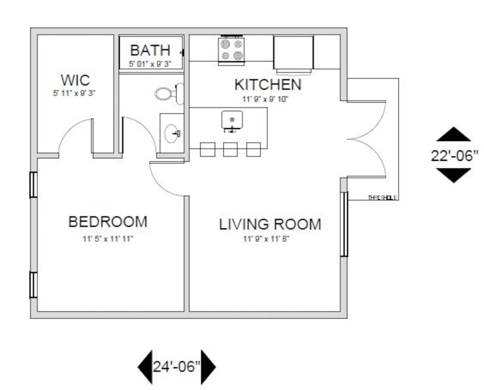 550 Square Foot | 1 Bed 1 Bath House Construction Plans for Sale | PDF ...