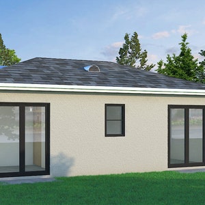 580 Square Foot | 2 Bed 1 Bath House Construction Plans for Sale | PDF ...