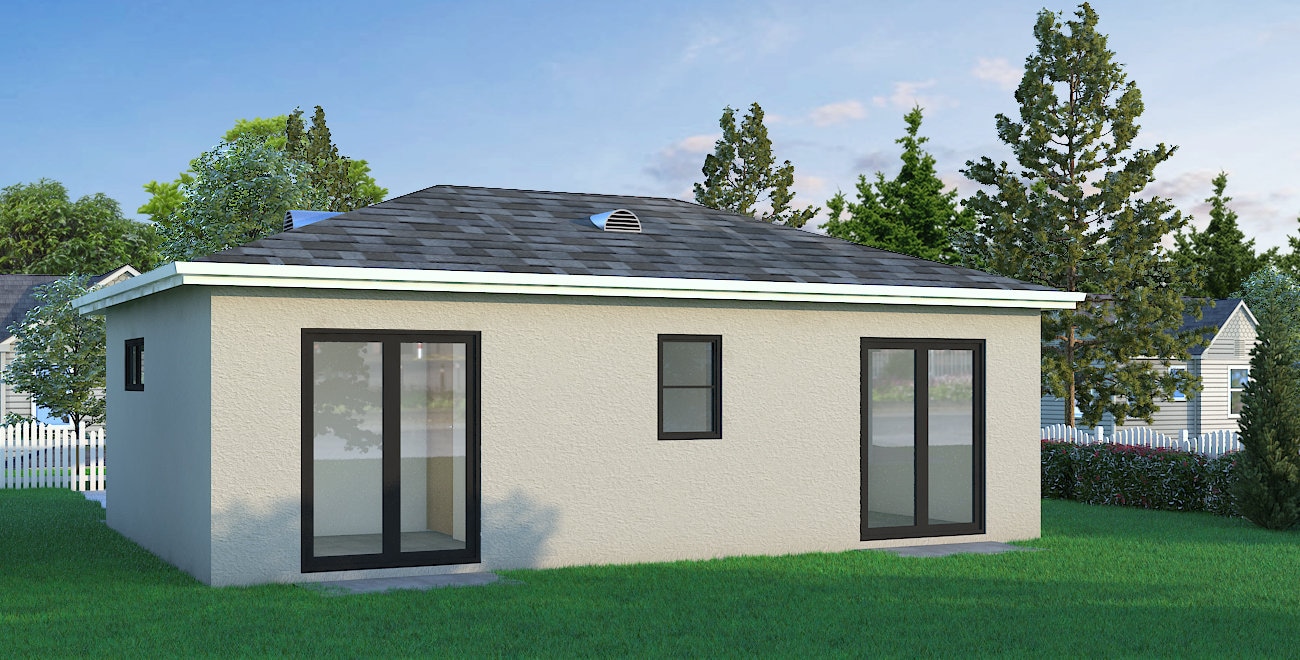 580 Square Foot | 2 Bed 1 Bath House Construction Plans for Sale | PDF ...
