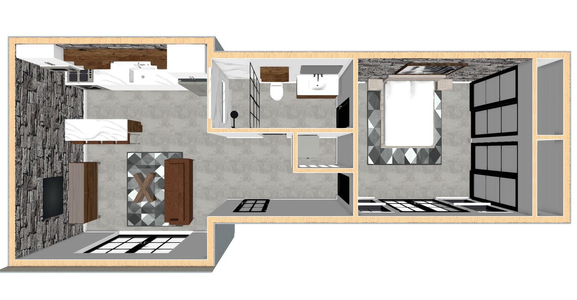 674 Square Foot | Studio House Design Plans for Sale | PDF & DWG Files ...