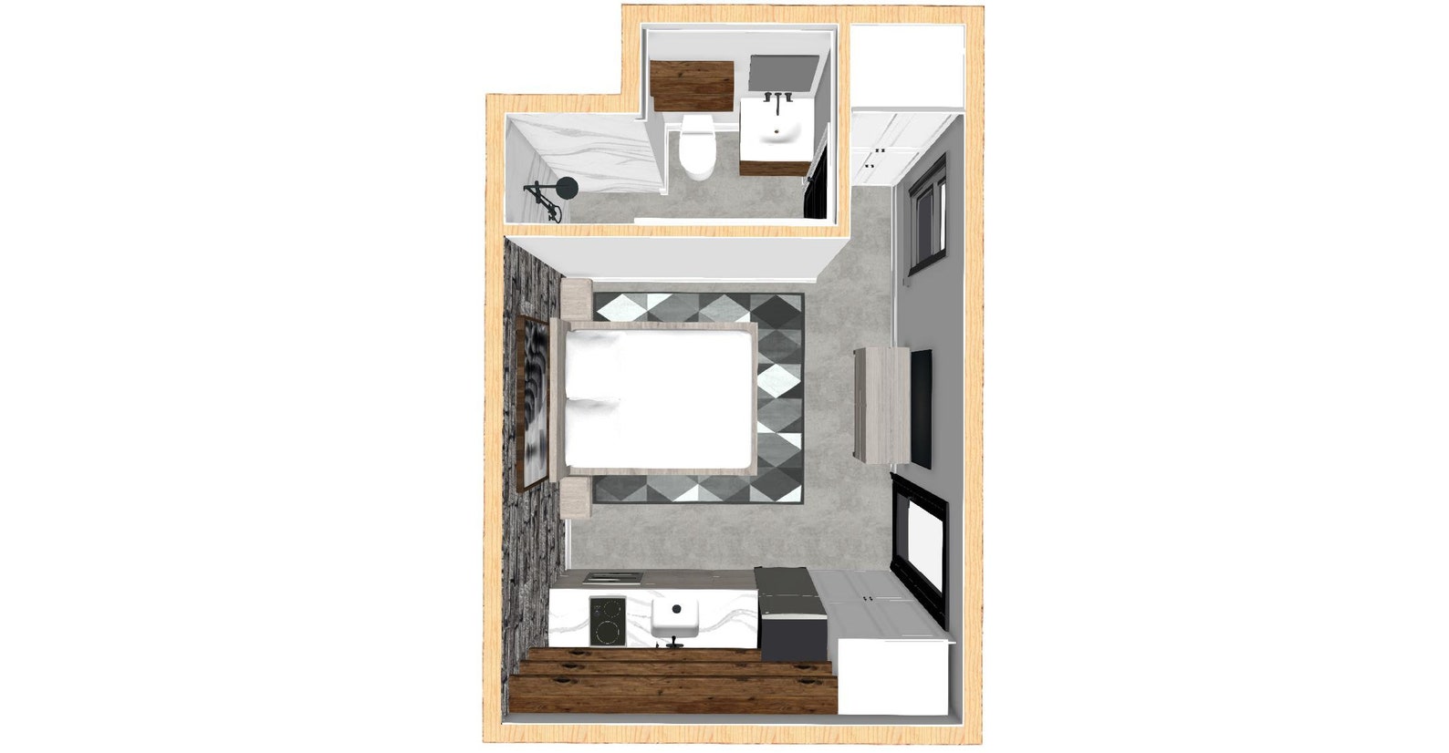 250 Square Foot | Studio House Design Plans for Sale | PDF & DWG Files ...