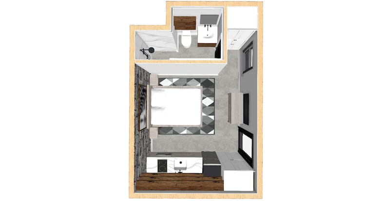 250 Square Foot | Studio House Design Plans for Sale | PDF & DWG Files ...