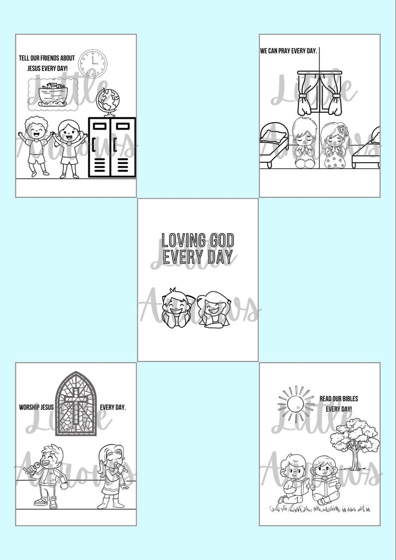 Loving God Every Day Coloring Book PDF - Etsy