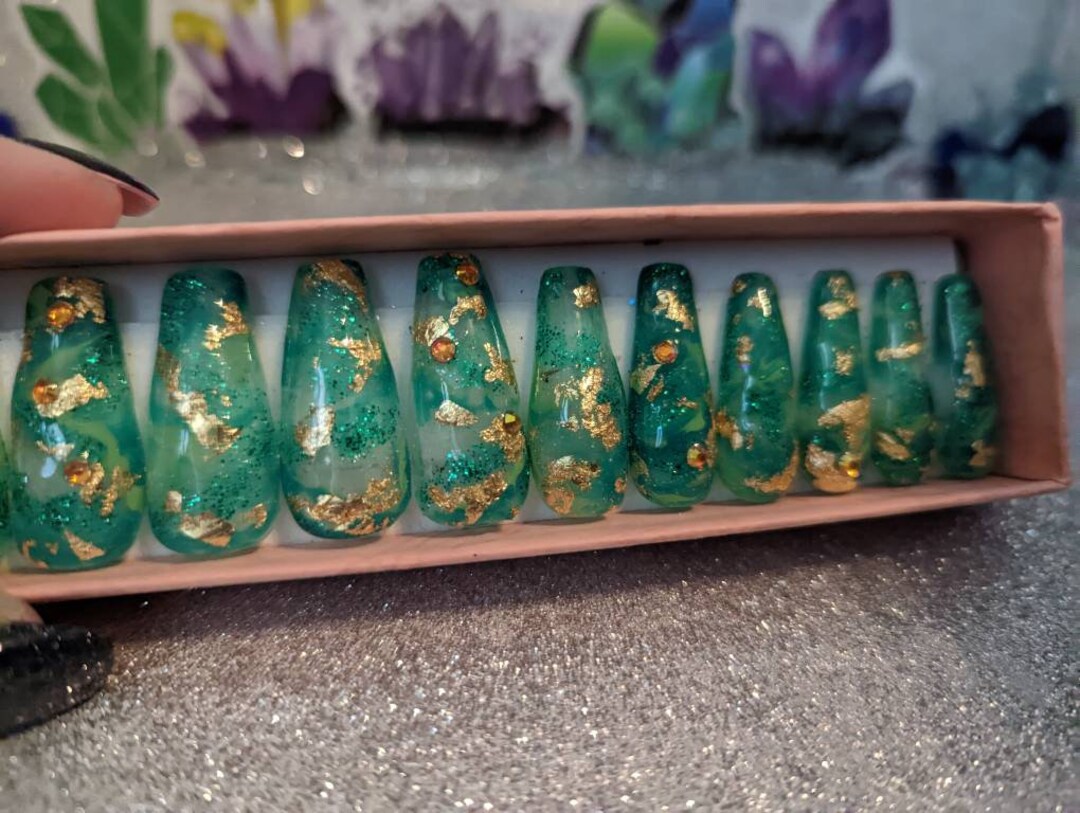Jade Bling Good Luck Nails - Etsy