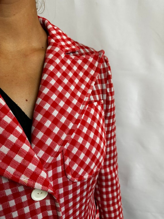 1960s Red Checkered Blazer - Gem