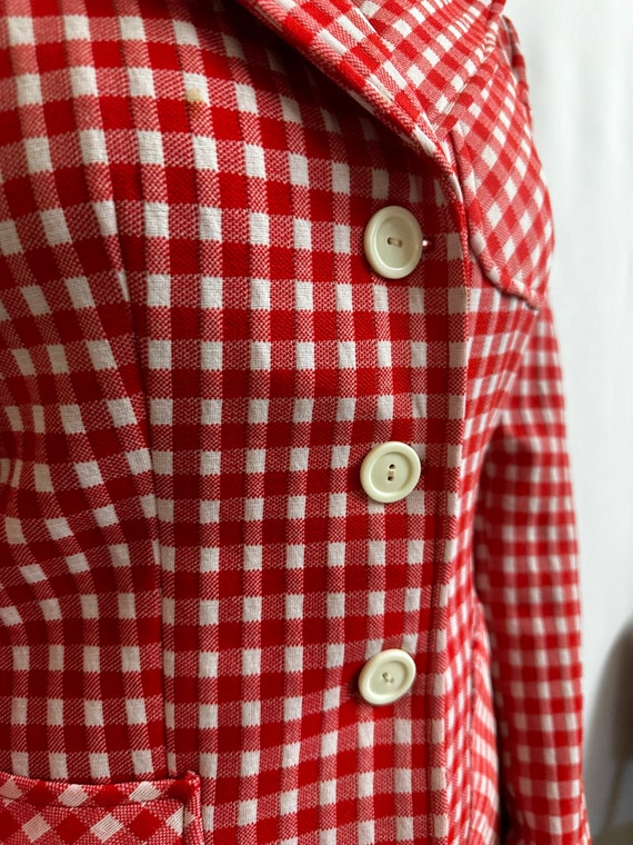 1960s Red Checkered Blazer - Gem