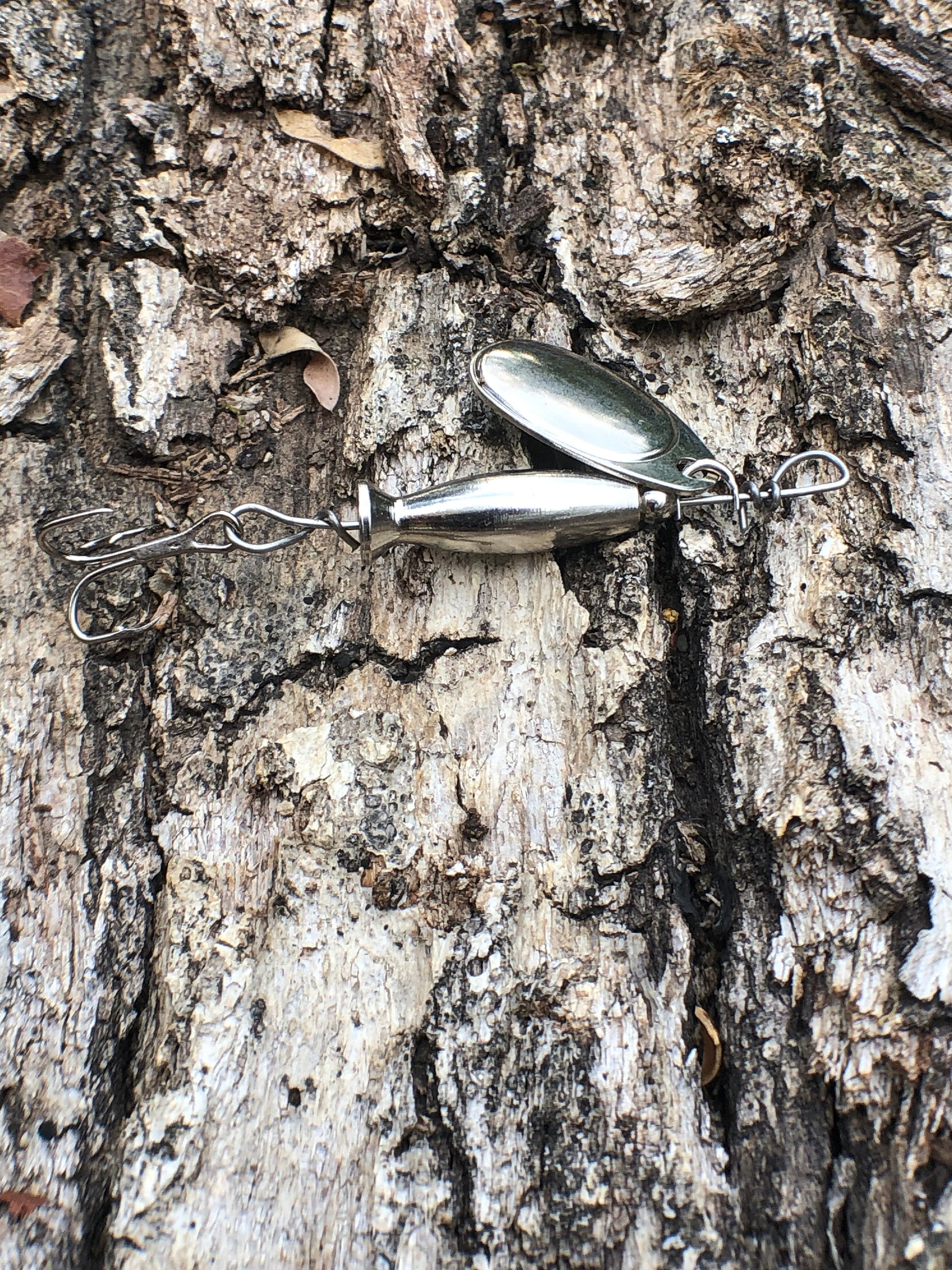 Handmade Silver Finesse Inline Spinner Fishing Lure (french Blade ...