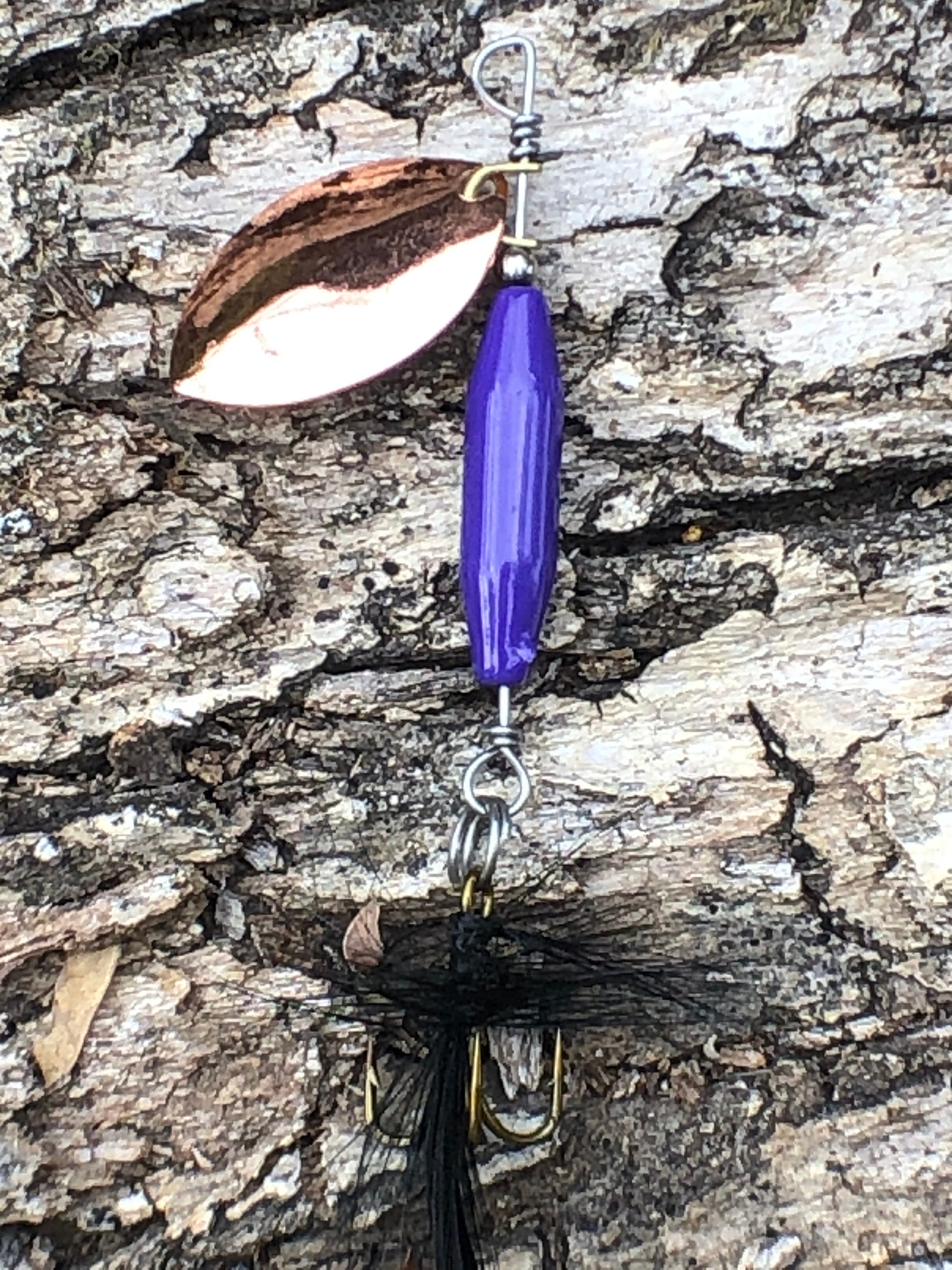 Handmade Copper Inline Spinner Fishing Lure (willow Blade, Approx. 1/4 ...