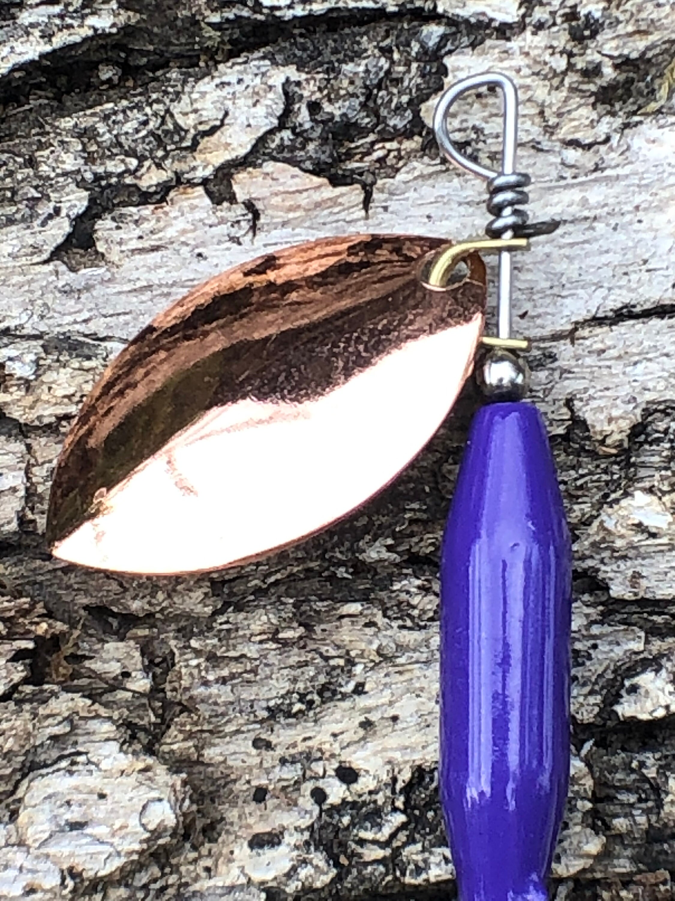 Handmade Copper Inline Spinner Fishing Lure (willow Blade, Approx. 1/4 ...