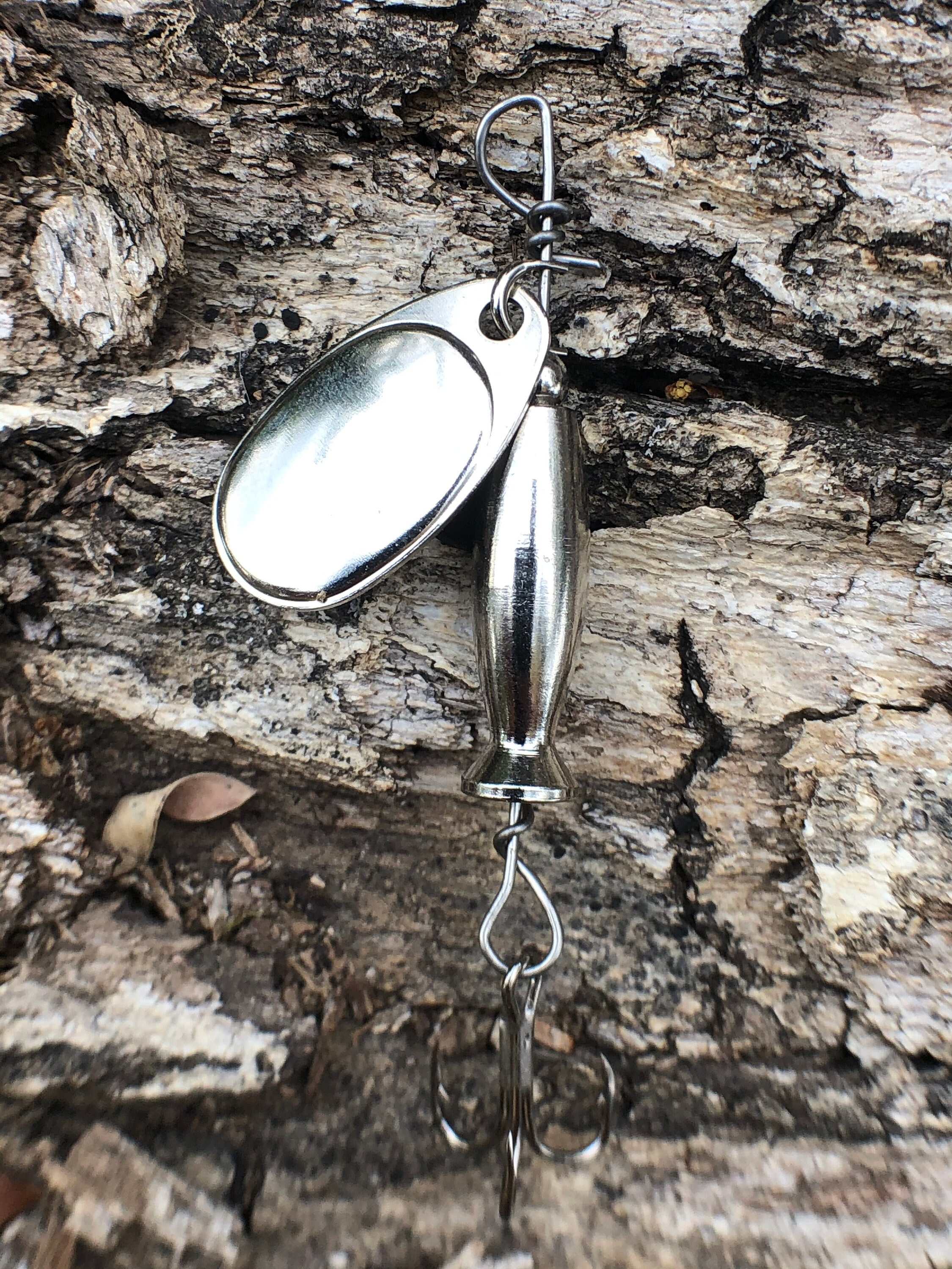 Handmade Silver Finesse Inline Spinner Fishing Lure (french Blade ...