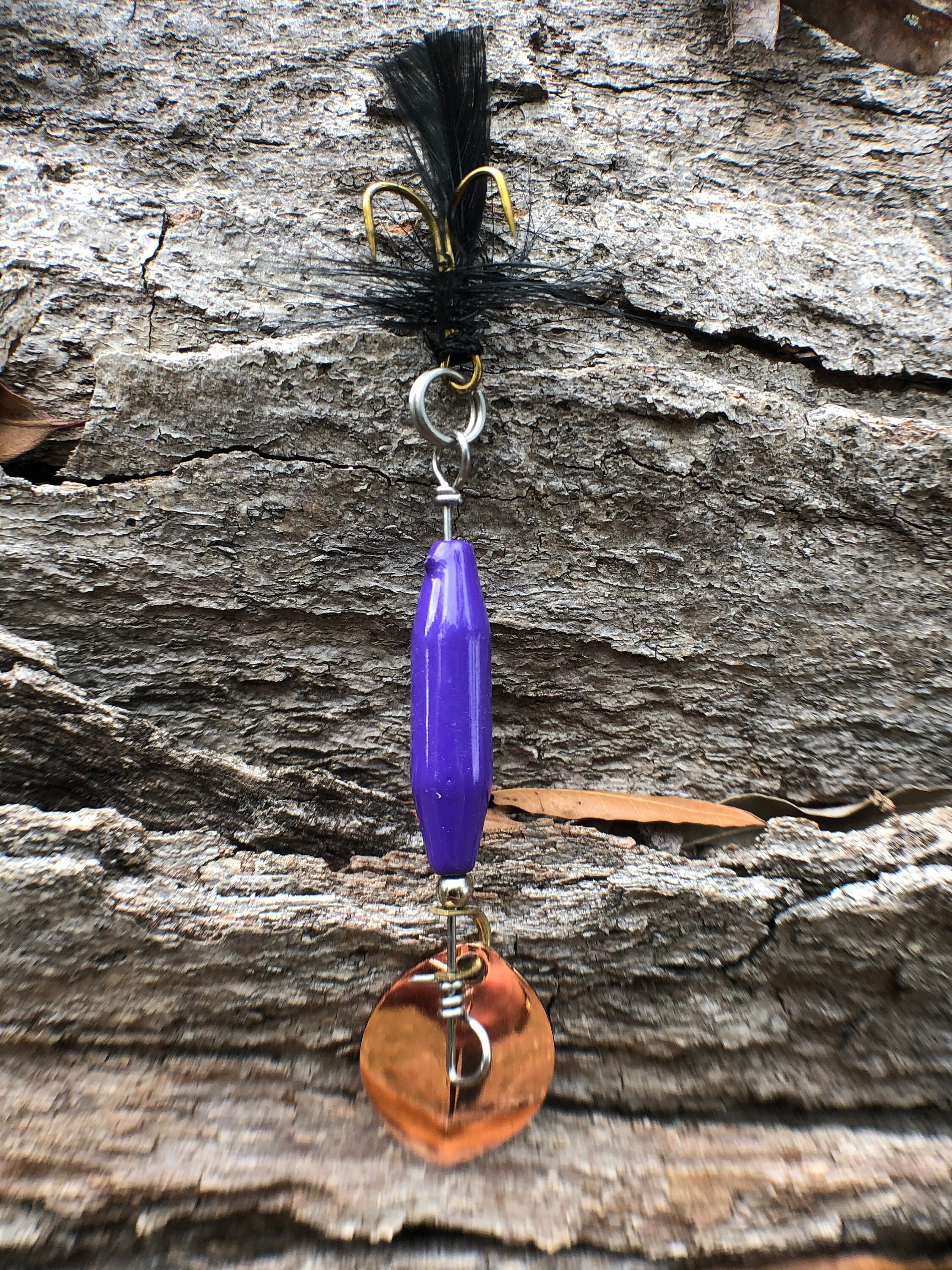 Handmade Copper Inline Spinner Fishing Lure (willow Blade, Approx. 1/4 ...