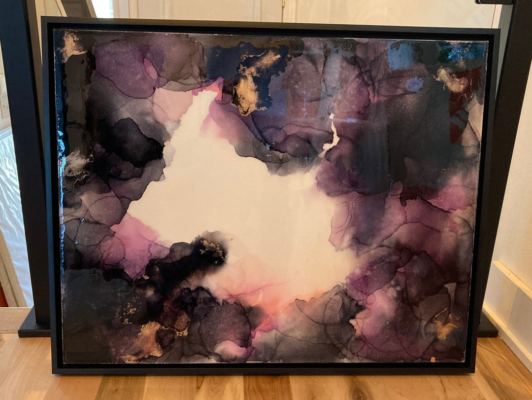 Ghosting (24X30’’ • Alcohol Ink on Canvas Covered With Epoxy - Framed ...